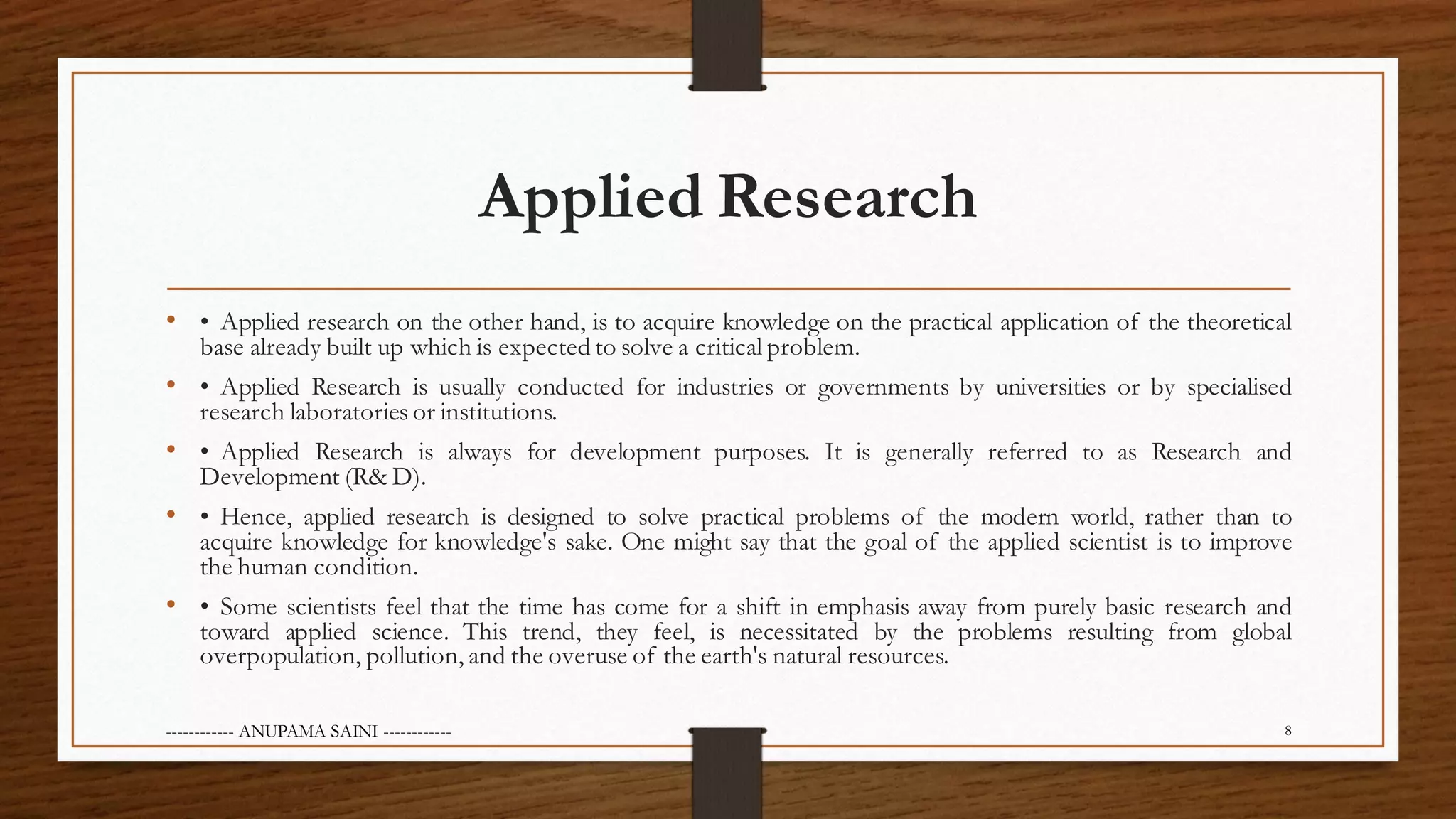 Basic vs Applied Research | PDF