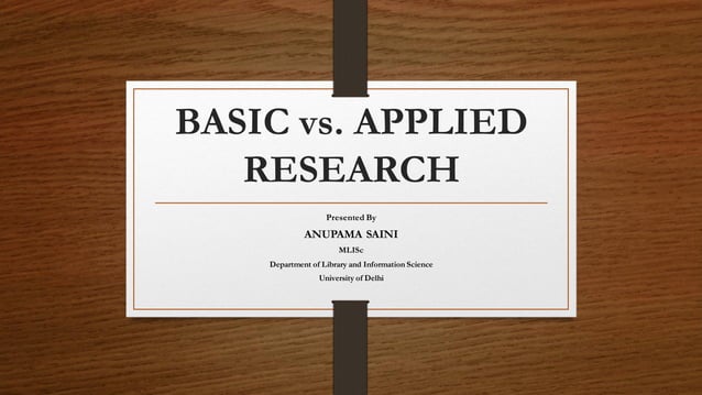 Basic vs Applied Research | PDF | Undergraduate Education | College Education
