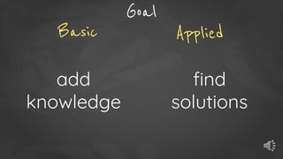 Basic vs Applied Research | PDF