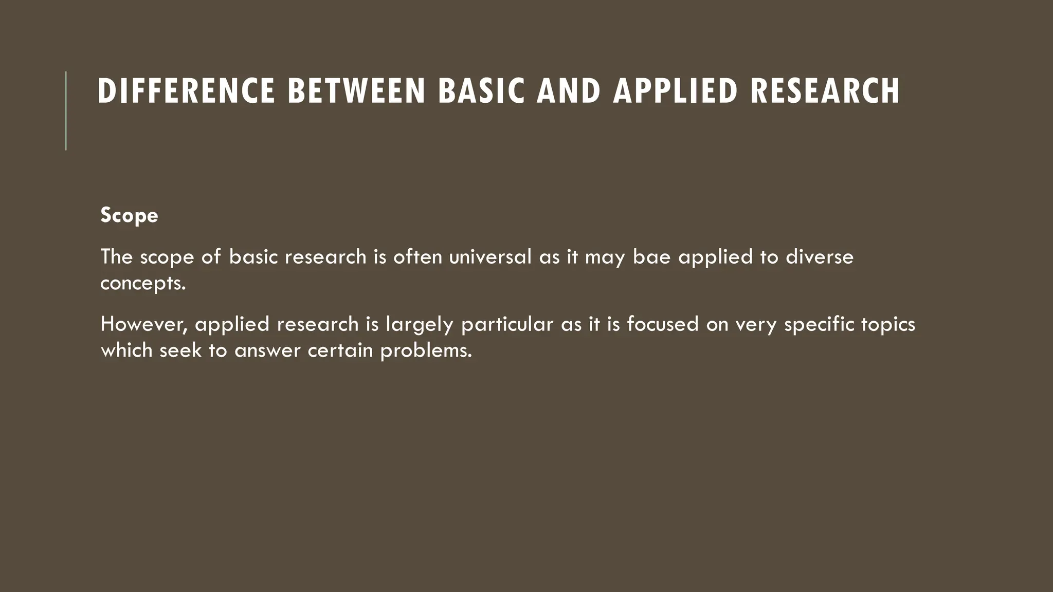 Basic VS Applied research (community medicine) | PPTX