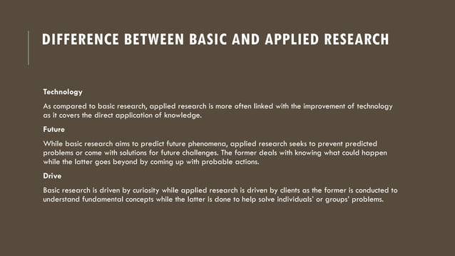 Basic VS Applied research (community medicine) | PPTX