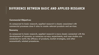 Basic VS Applied research (community medicine) | PPTX