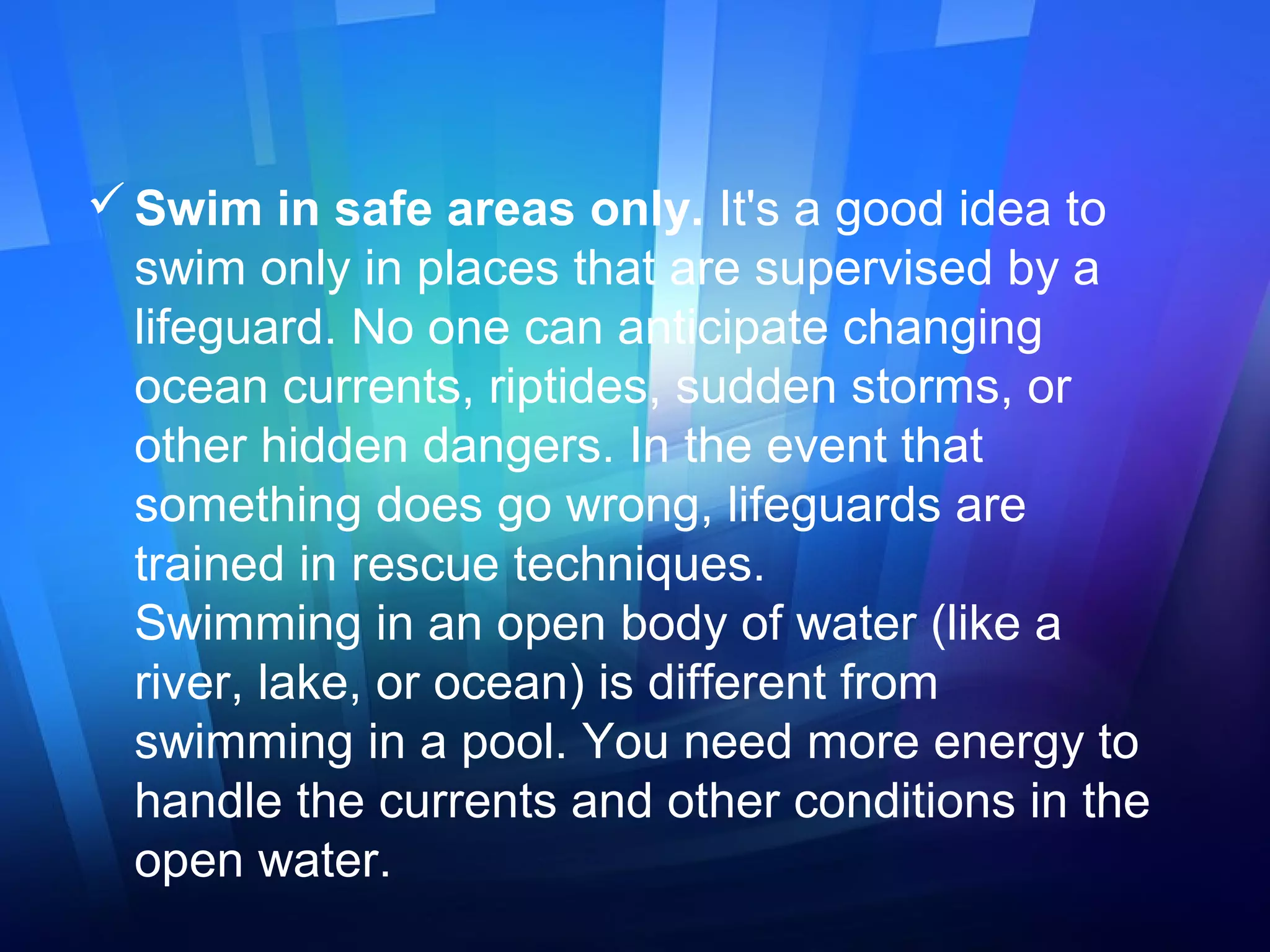 Basic water safety tips | PPT