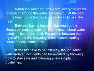 Basic water safety tips | PPT