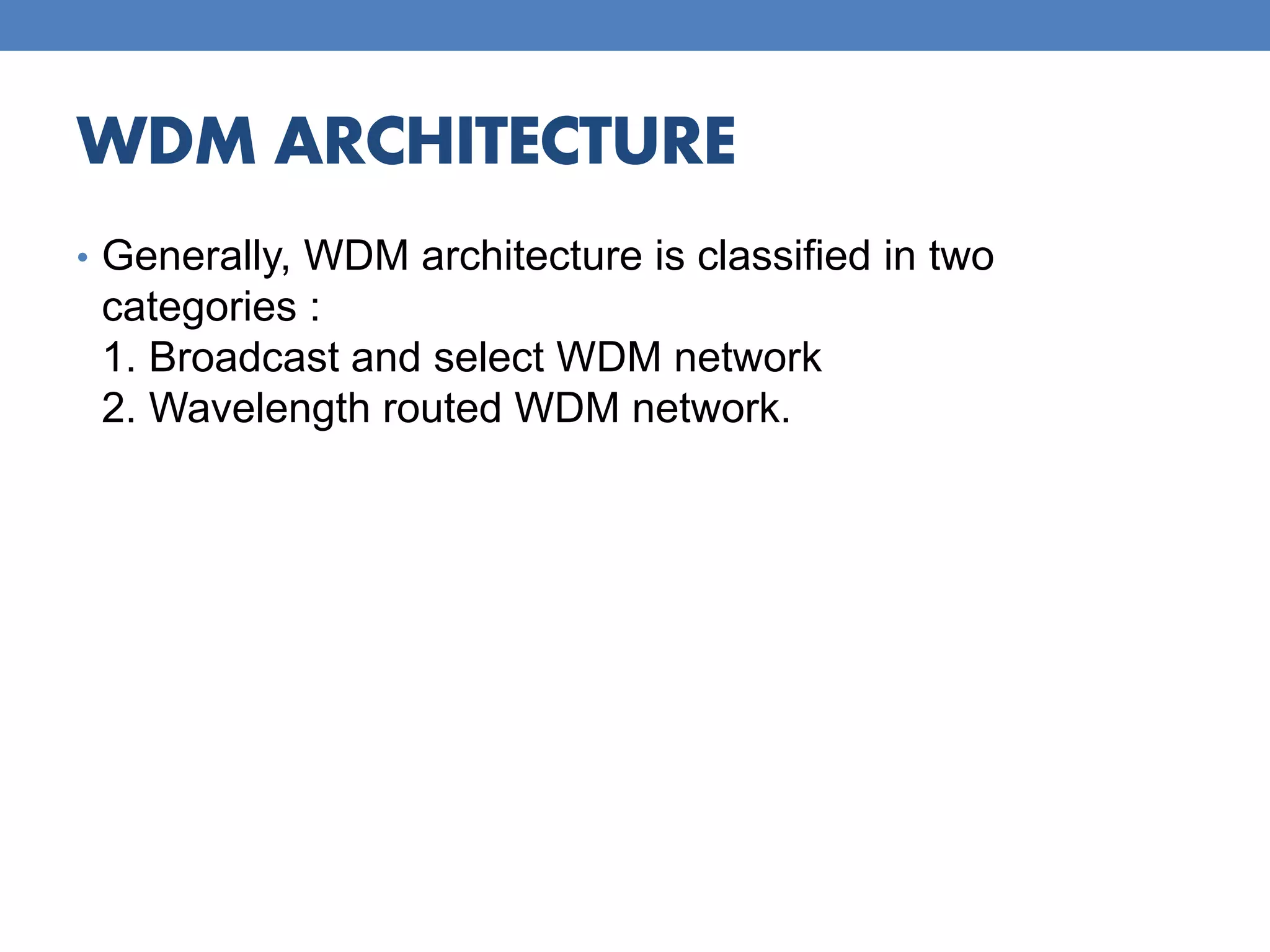 Basic WDM Optical Network | PPTX