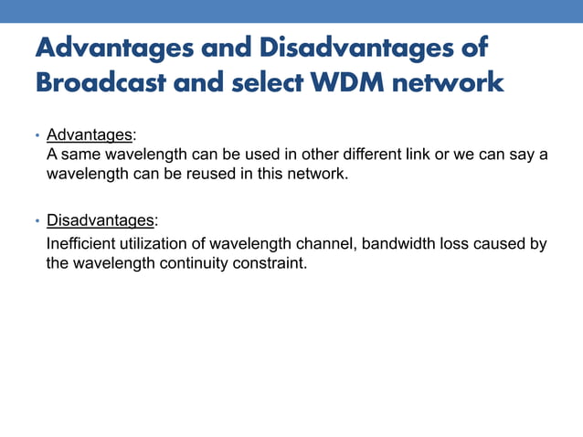 Basic WDM Optical Network | PPTX | Computer Networking | Computing