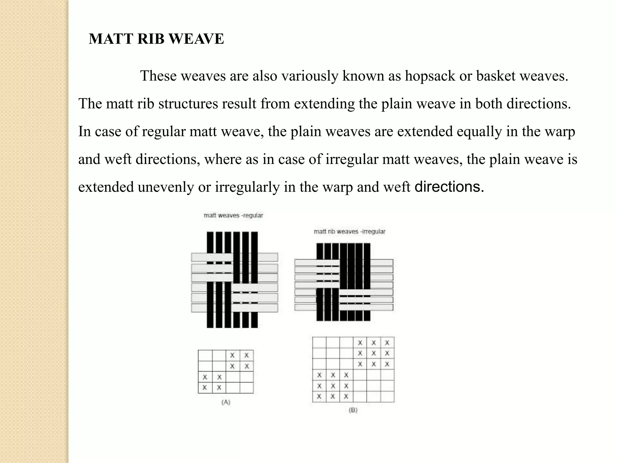 Basic weaves | PPTX