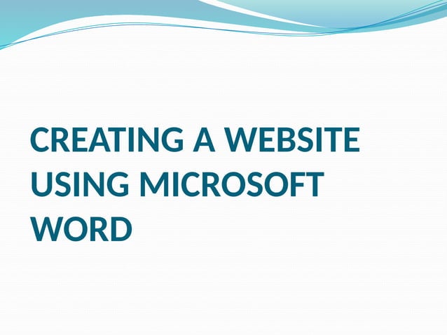 BASIC WEB PAGE CREATION powerpoint presentation | PPTX