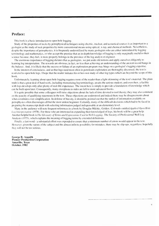 Basic well log analysis for geologist george asquith, aapg | PDF