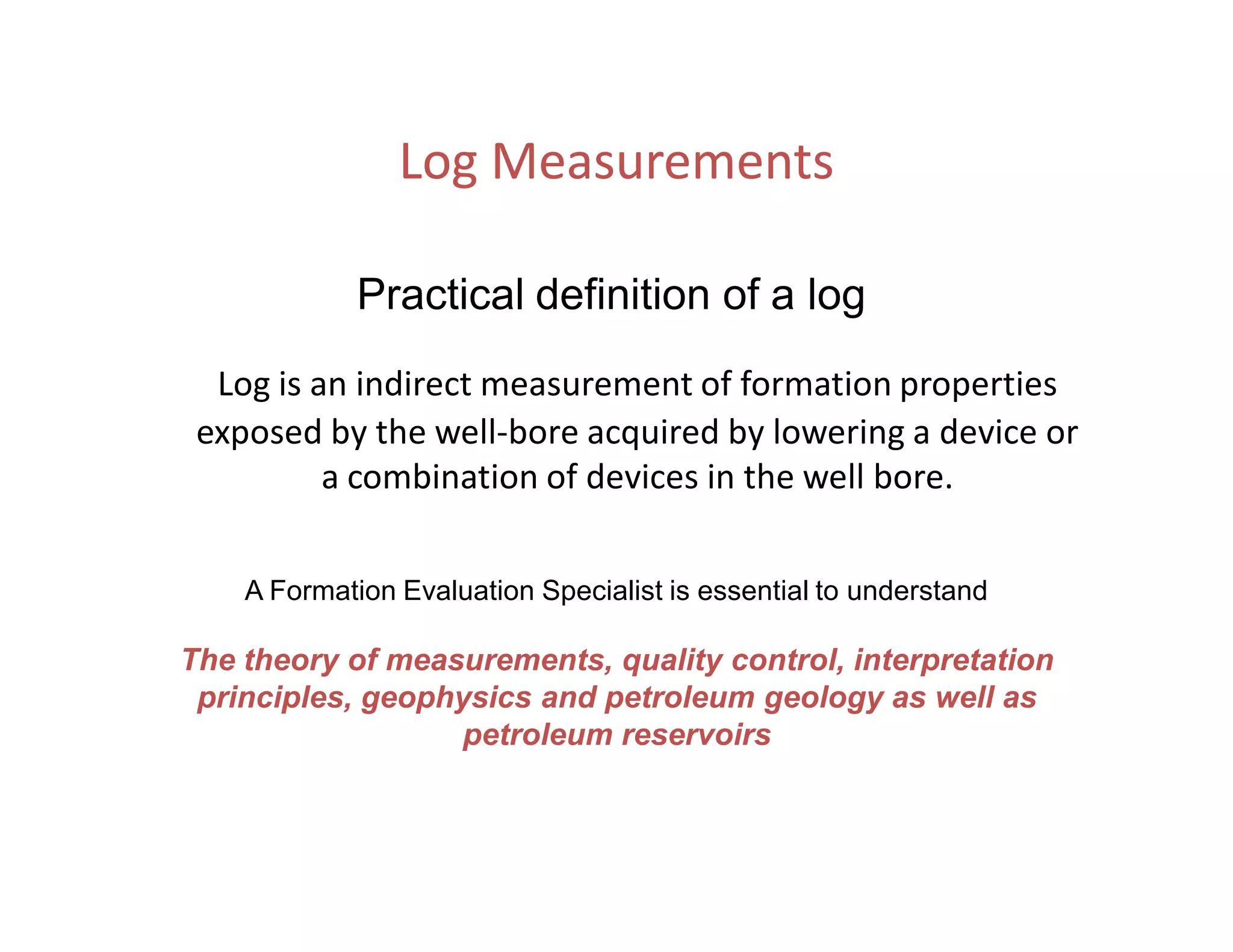 Basic well logging design | PDF