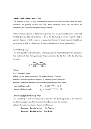 Basic well log interpretation | PDF