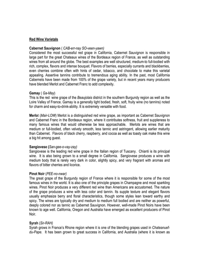 Basic wine training | PDF