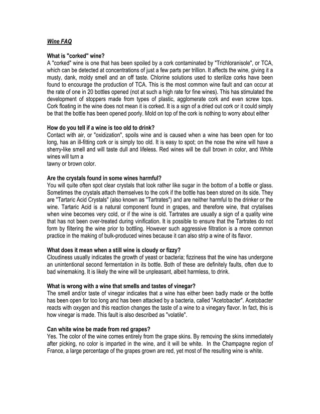 Basic wine training | PDF