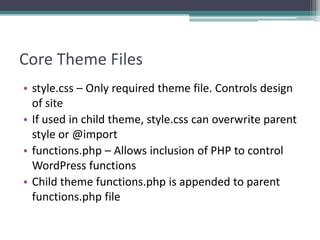 Basic word press development | PPT