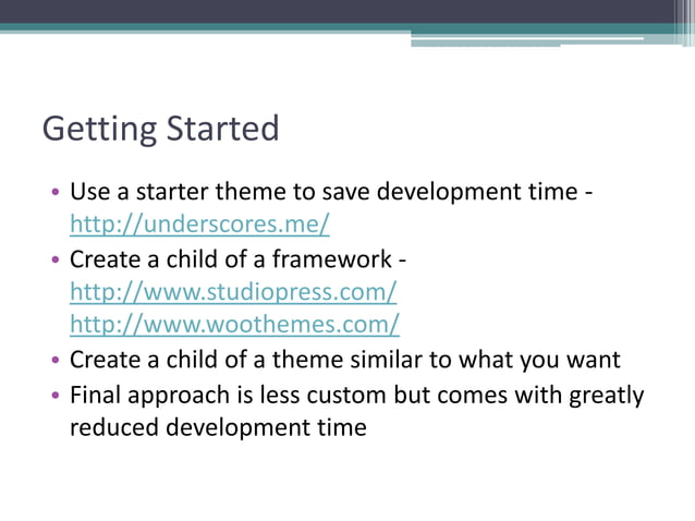 Basic word press development | PPT