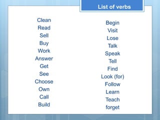 Verbs in Simple present | PPT