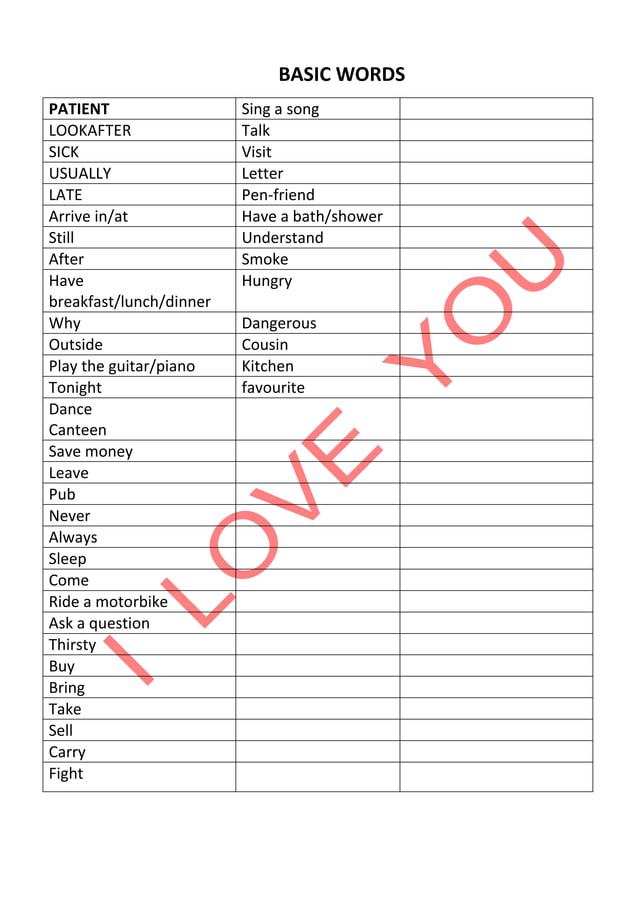 BASIC WORDS.docx