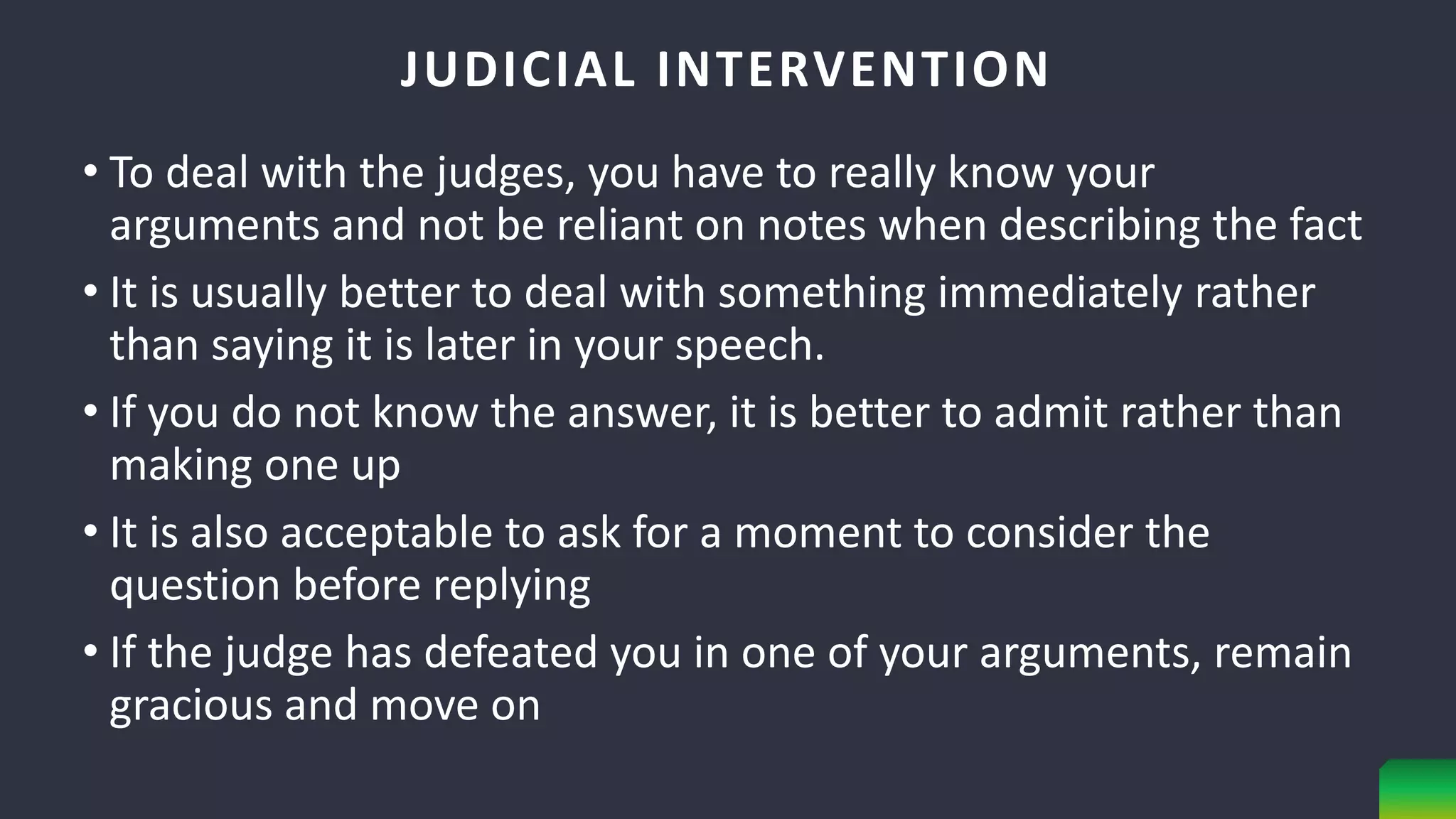 Basics of Mooting in Law School | PPTX