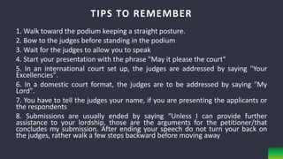 Basics of Mooting in Law School | PPTX