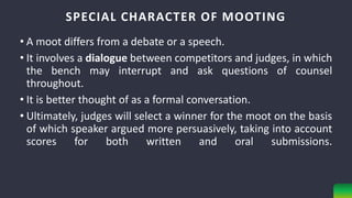 Basics of Mooting in Law School | PPTX