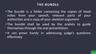 Basics of Mooting in Law School | PPTX