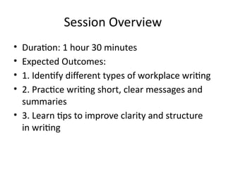Basic Writing Skills Workplace_PPT.pptxw | PPTX
