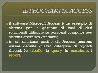 DATABASE (Basi di dati) | PPTX