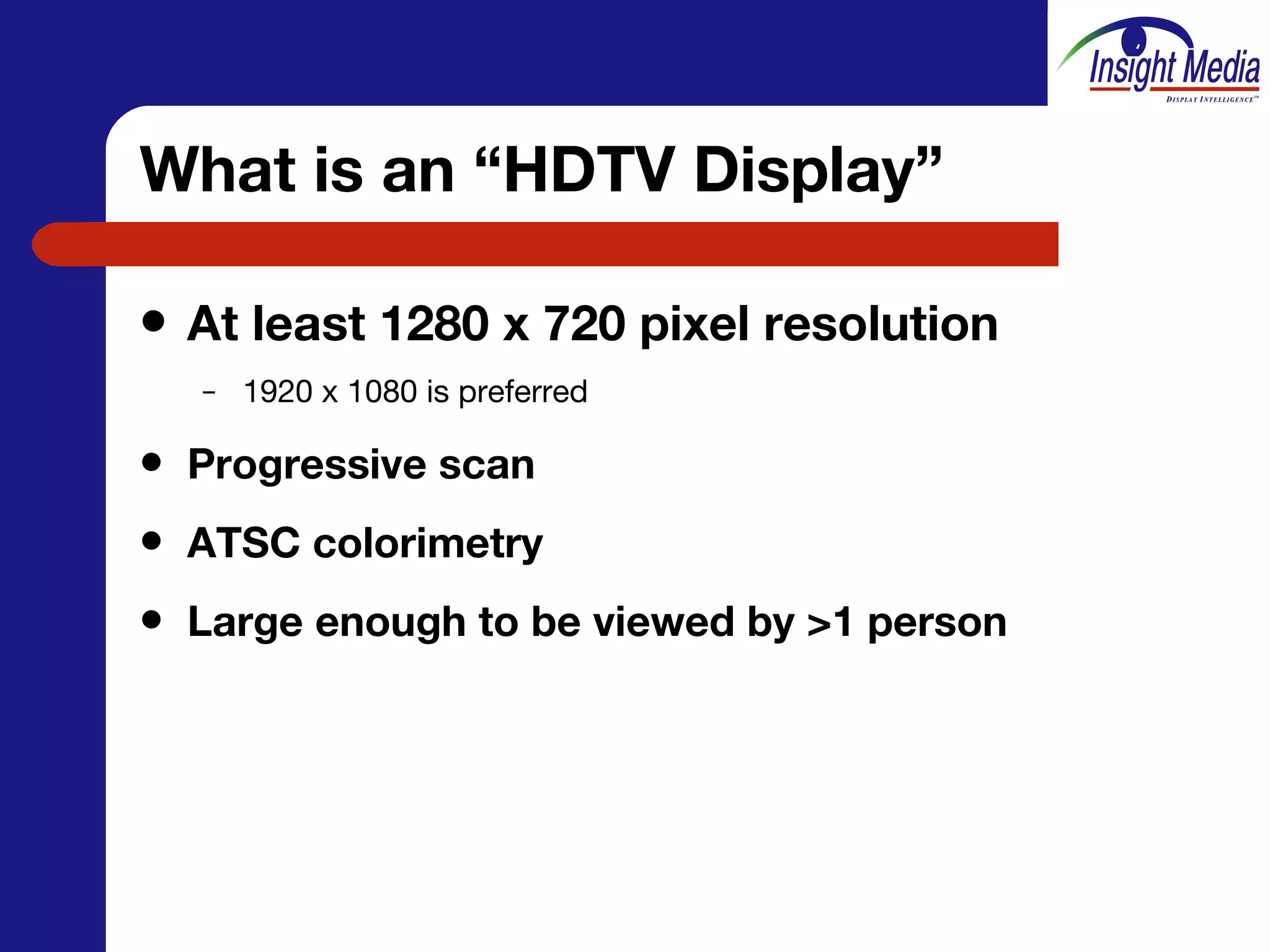 Comparative HDTV Display Technologies | PPT