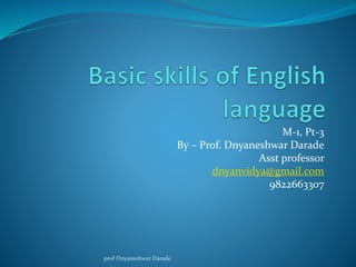 Basik skills of english language | PPTX