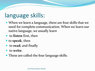 Basik skills of english language | PPTX