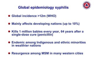 Basil Donovan: Syphilis epidemiology surveillance And HIV interactions | PPT