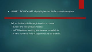 Basilic vein transposition by Dr. Nipun Bansal | PPTX