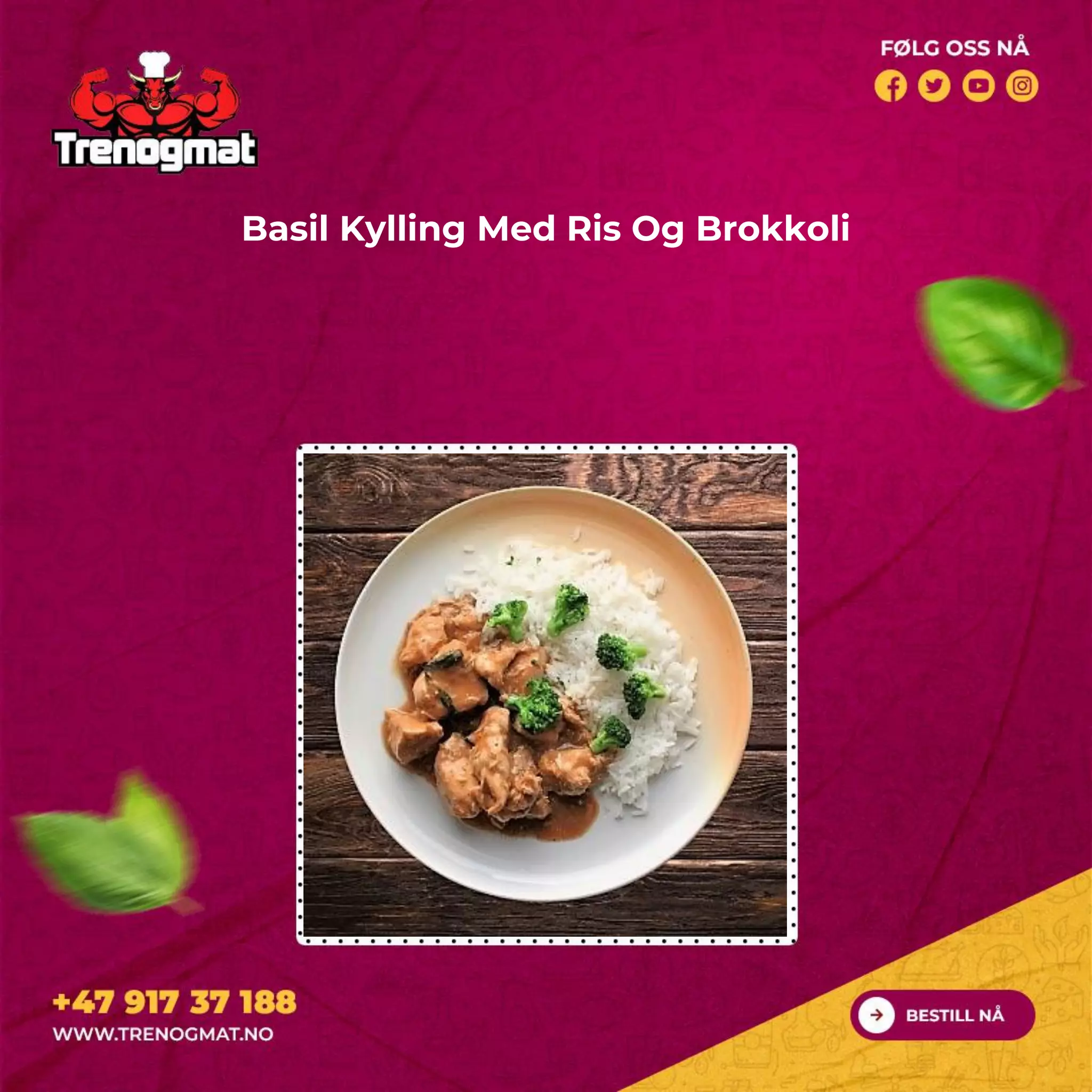 Basil Kylling Med Ris Og Brokkoli - TrenogMat | PDF
