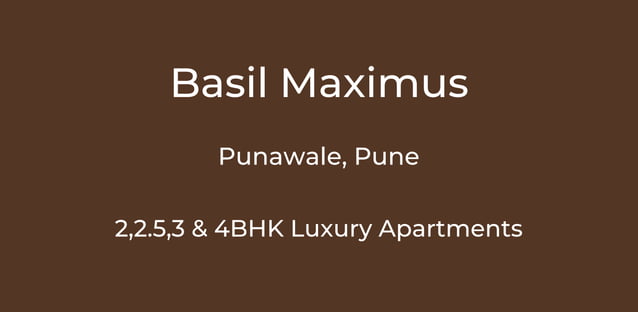 Basil Maximus Punawale Pune | E-Brochure | PPT
