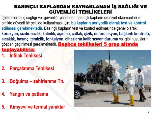Basincli kaplarla calismalarda is sagligi ve guvenligi | PPTX
