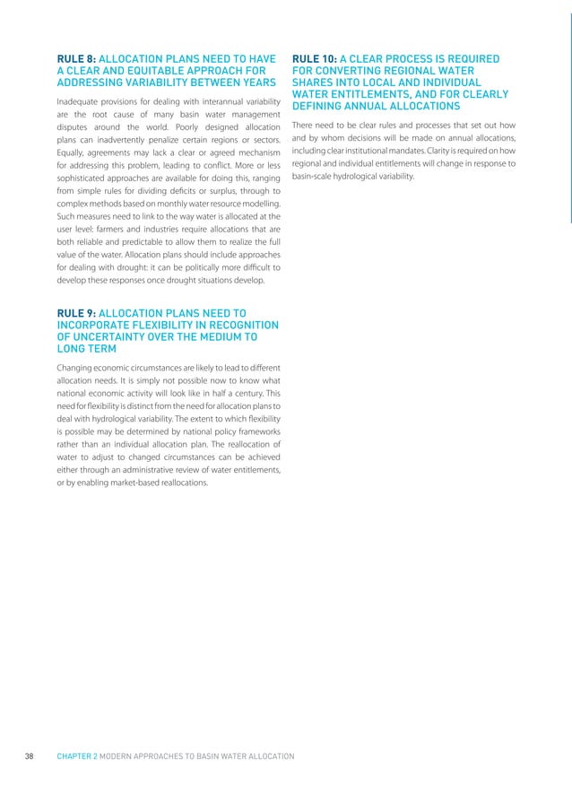 Basin Water Allocation Planning Principles Procedures And Approaches For Basin Allocation