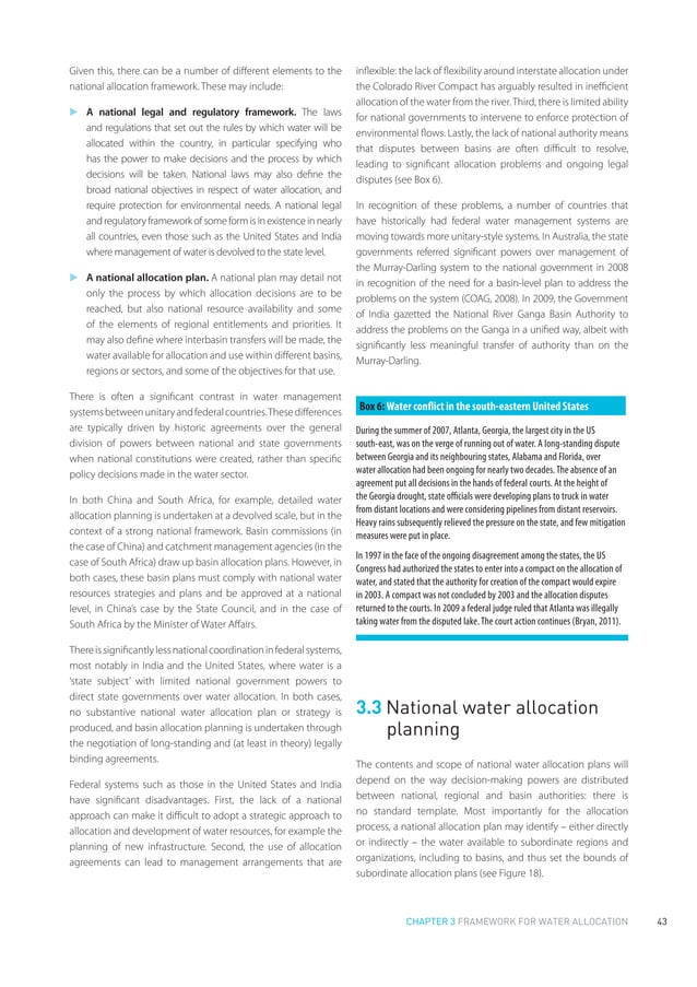 Basin water allocation planning principles, procedures and approaches for basin allocation ...
