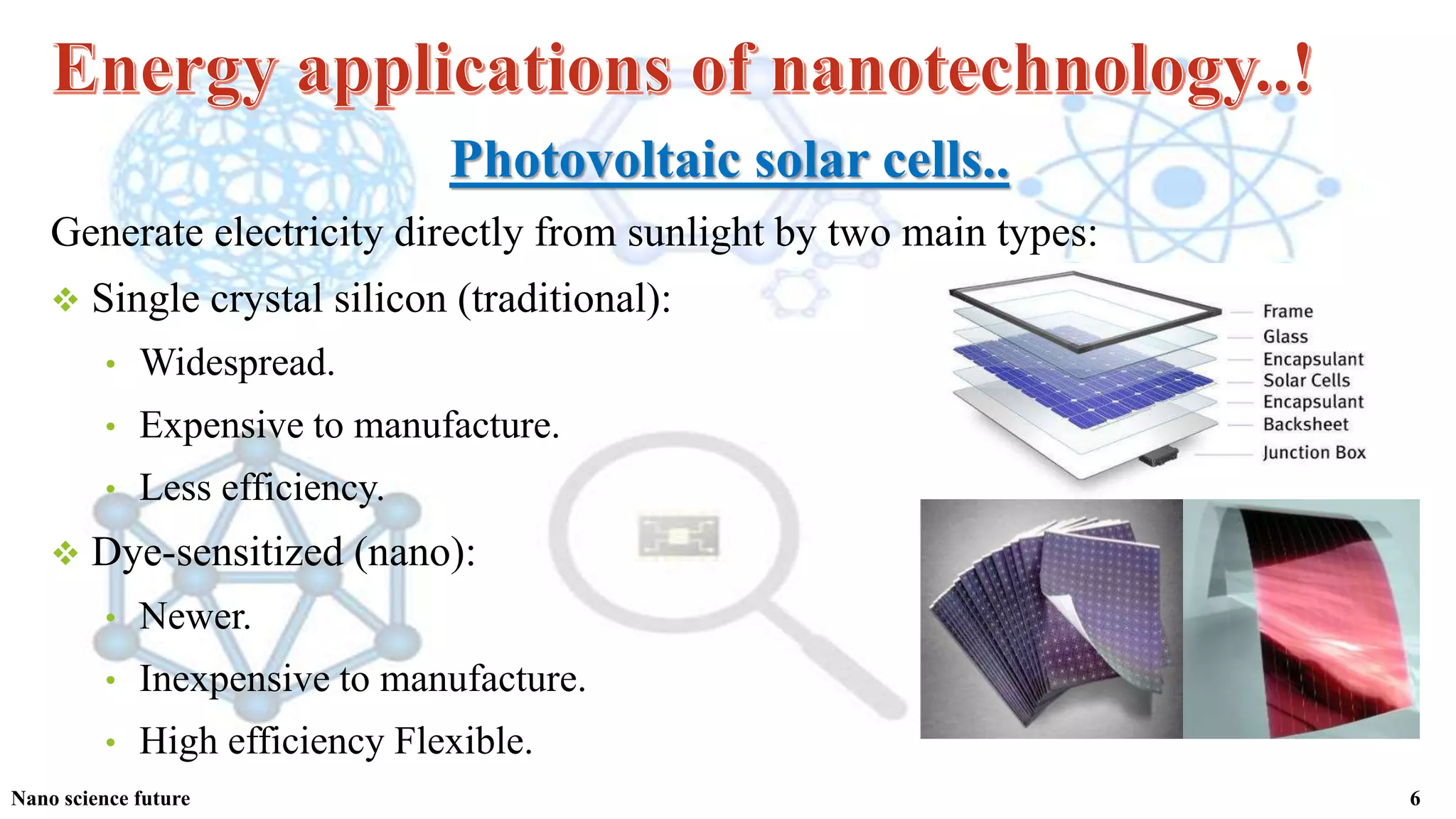 Application of Nanotechnologies in the Energy Sector | PPTX