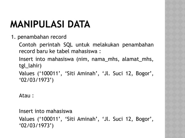 Strategi dan Implementasi Basis Data: Memahami Konsep, Struktur, dan Teknologi | PPT