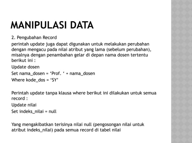 Strategi dan Implementasi Basis Data: Memahami Konsep, Struktur, dan ...