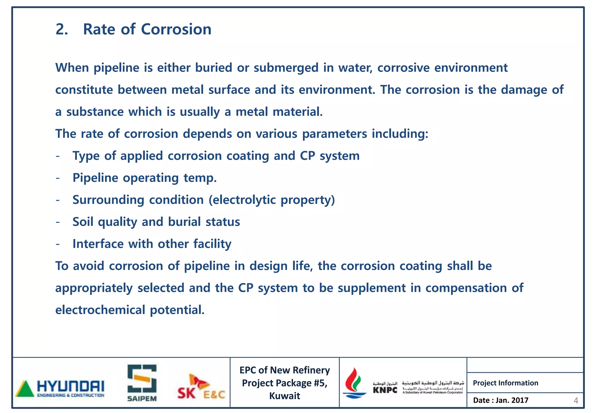 Basis corrosion coating &CP system for pipeline in Oil & Gas Sector | PDF