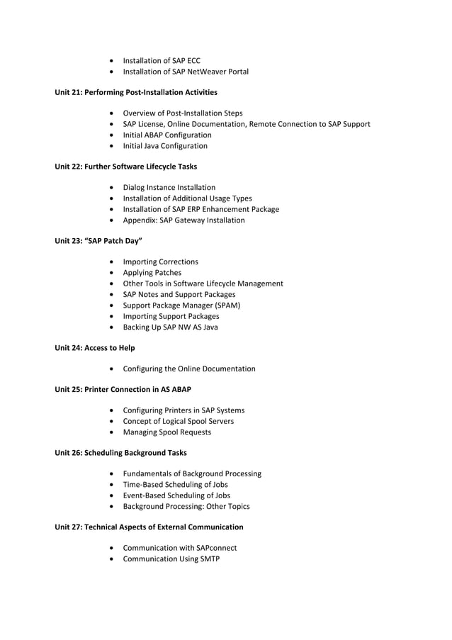 sap basis certification training | PDF