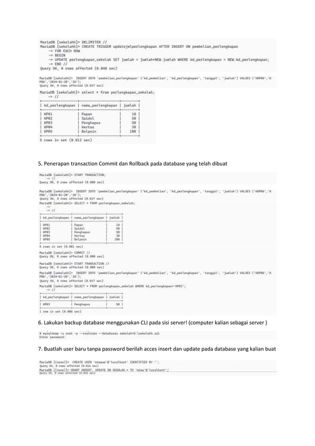 Laporan Portofolio Tugas Akhir Basis Data | PDF