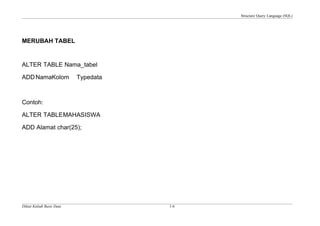 Basisdata sql | DOC