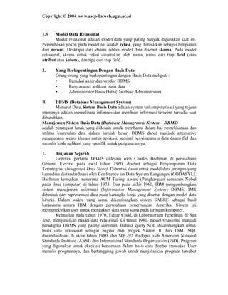 Basis data dan dbms | PDF