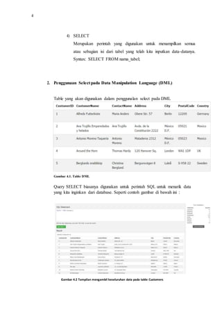 Laporan Fungsi Select Pada DML (IBNU SINA BATAM) | PDF