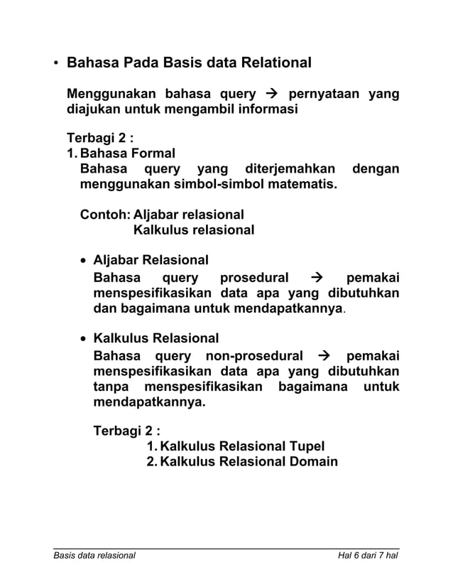 Basis data relasional | PDF