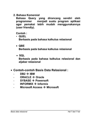Basis data relasional | DOC