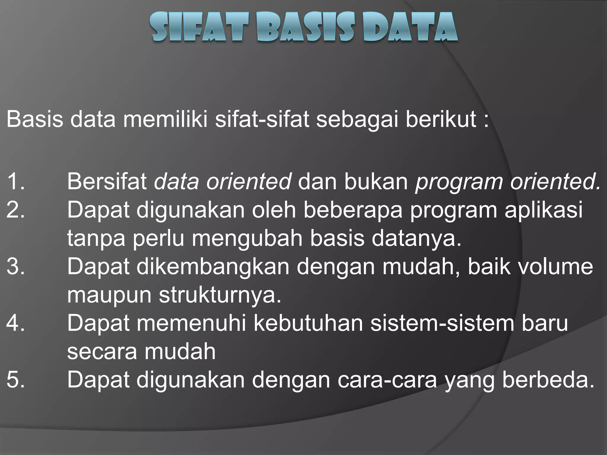 Basis Data Sederhana Ppt
