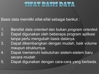 Basis data sederhana | PPTX
